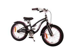 8715347216879 - Volare Miracle Cruiser Kinderfahrrad - Mädchen - 16 Zoll - Mattschwarz - Prime Collection