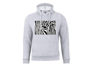 4255664202437 - Cotton Prime® Kapuzensweatshirt Black & White Zebra Eye