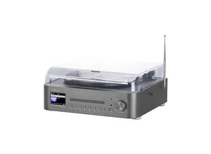 4022107944182 - auvisio Musikanlage MHX-630 Plattenspieler Digitalisierer CD DAB+ FM  Internetradio und AUX