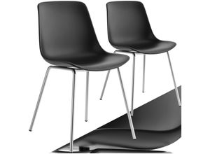 4061173266811 - tectake® Kunststoffstuhl große Kunststoffschale schlanke Stahlbeine 46 x 55 x 805 cm