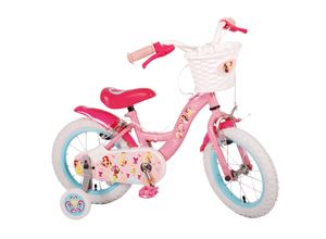 8715347214158 - Kinderfahrrad Disney Princess für Mädchen 14 Zoll Kinderrad in Rosa