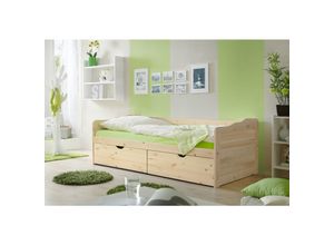 4251105957331 - TiCAA Sofabett Funktionsbett Gästebett Melanie Kiefer Natur inkl Matratze und Rollrost