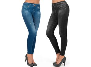 4016471060036 - nicht definiert Jeansleggings mehrfarbig Gr 34 36 für Damen Figurbetont