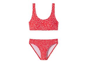 4007066244238 - Bustier-Bikini Wirkware recycelt LSF40+ gefüttert Punkte rot - Diver Dreams für Mädchen 140152164176