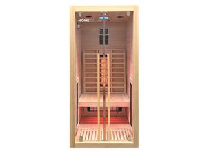 4058166243379 - HOME DELUXE – Infrarotkabine SONORA S – 135 x 105 x 190 cm - für 2 Personen 6 Vollspektrumstrahler Holz HemlocktanneI Infrarotsauna Sauna