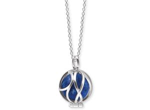 4260645862616 - Kette mit Anhänger ENGELSRUFER Powerful Stone Lapislazuli ERN-HEALPARA-LP-XS Halsketten Gr XS Silber 925 (Sterlingsilber) Länge 50 cm bunt (silberfarben blau) Damen Ketten mit Anhänger Lapislazuli