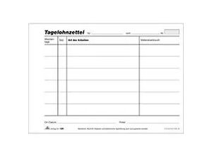 4002871012003 - RNK Tagelohnzettel-Block breite Spalten DIN A5 quer 100 Blatt