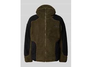 4068444507383 - Teddyfell-Jacke mit Label-Badge