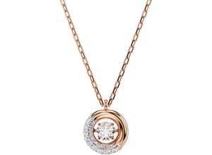 9009656922576 - Kette mit Anhänger SWAROVSKI Schmuck Geschenk Halskette Dextera 5692257 Halsketten Gr Metall Länge 45 cm weiß (roségoldfarben metallfarben kristallweiß) Damen mit Zirkonia (synth)