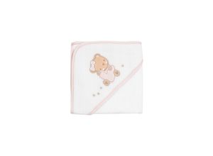 3801104010561 - Kikkaboo Kapuzenhandtuch Dream Big 90 x 90 cm Babyhandtuch Tiermotiv Baumwolle rosa