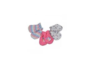 3800146265526 - Baby-Fäustlinge Kay 3er Set aus 100% Baumwolle Erstlingshandschuhe rosa