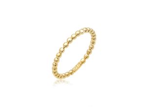 4050878586751 - Fingerring ELLI PREMIUM Basic Bandring Geo Minimal Ball Look 375 Gelbgold Fingerringe Gr 52 mm ohne Stein Gelbgold 375 2 mm goldfarben (gold) Damen Fingerringe