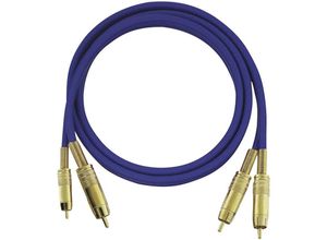 4003635020159 - Cinch Audio Anschlusskabel [2x Cinch-Stecker - 2x Cinch-Stecker] 050 m Blau vergoldete Steckkontakte NF 1 Master