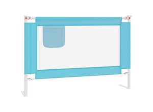 8720286345344 - Vidaxl - Kleinkind-Bettschutzgitter Blau 100x25 cm Stoff