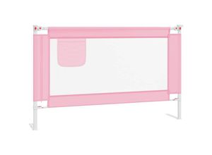 8720286345269 - Bonnevie - Kleinkind-Bettschutzgitter Rosa 120x25 cm Stoff vidaXL12593