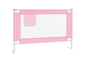 8720286345252 - Bonnevie - Kleinkind-Bettschutzgitter Rosa 100x25 cm Stoff vidaXL153895