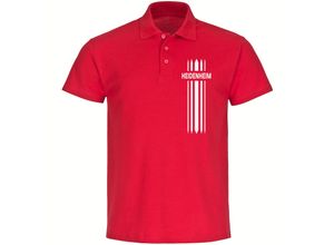 4068859124380 - multifanshop Poloshirt - Heidenheim - Streifen - Druck weiß - Polo
