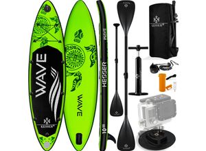 4260635557638 - KESSER® Aufblasbares SUP Board Set Stand Up Paddle Board Premium Surfboard Wassersport 6 Zoll Dick Komplettes Zubehör 130kg