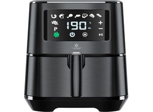 4260598878696 - Kesser® XXL 55 Liter Heißluftfritteuse Edelstahl inklBrotbackkorb 1700W Friteuse Fritteuse Airfryer Touch Display 8 Programmen ohne ÖL ? Backofen ? Heißluft ? Grill Fettfrei