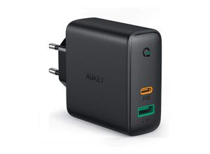 4260397843888 - PA-D1 30W pd Ladegerät 2xUSB mit dynamischer Erkennung für usb-c und usb Geräte Dual-Port pd Charger - Aukey