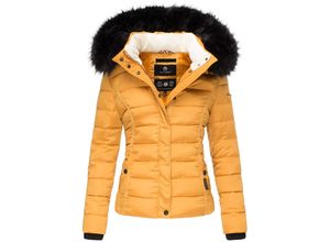 4059072444669 - NAVAHOO Damen Steppjacke Hochwertige Winterjacke Mit Voluminöser Kunstpelz-Kapuze Miamor