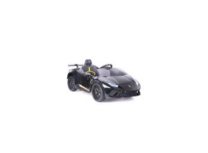 4260259877075 - ES-Toys Kinder Elektroauto Lamborghini Huracan EVA-Reifen Ledersitz Scheinwerfer schwarz