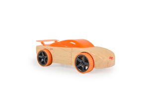 3800146223212 - Spielzeugautos Mini aus Buchenholz verschiedene Modelle ab 4 Jahre orange