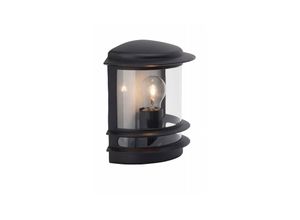 4004353164743 - BRILLIANT Lampe Hollywood Außenwandleuchte schwarz 1x A60 E27 60W geeignet für Normallampen (nicht enthalten) IP-Schutzart 44 - spritzwassergeschützt