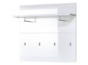 4005949357518 - Garderobenpaneel Paneel Kleiderhaken Kleiderständer Wandgarderobe Adana weiss