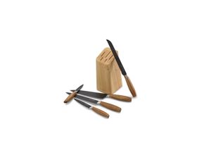 4260238064274 - Messer-Set Classic Kochmesser-Sets schwarz (schwarz natur) Küchenmesser-Sets aus hochwertigem Stahl Messerblock Pakkaholz Black-Edition