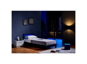 4058166164483 - HOME DELUXE LED Bett Astro inkl Matratze versch Größen und Farben - Schwarz