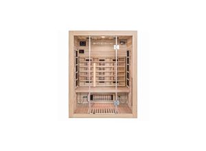 4058166017918 - Infrarotkabine sahara l – 150 x 120 x 190 cm - für 2 - 3 Personen 6 Vollspektrumstrahler Holz Hemlocktanne i Infrarotsauna Sauna Wärmekabine