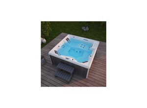 4058166243690 - HOME DELUXE Outdoor Whirlpool STREAM BIG inkl Treppe und Thermoabdeckung