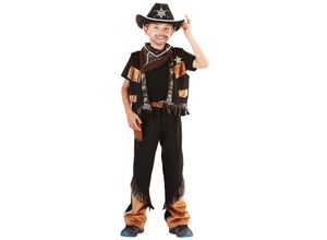 4002162322866 - Party X People Kostüm Sheriff schwarz Jungen Kinder