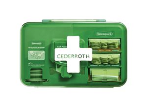 7310800015979 - Cederroth Plasterspender Wound Care Dispenser gefüllt Praktischer Spender perfekt für die Versorgung kleinerer Schnittverletzungen Farbe Beige inkl Gratis Erstbefüllung