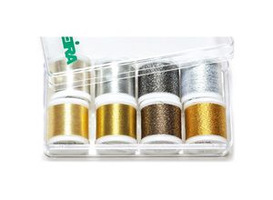 4003760980281 - MADEIRA Stickgarn Metallic Gold und Silber Inhalt 8 Spulen