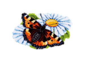 5413480650798 - Knüpf-Formteppich Schmetterling 70 x 69 cm