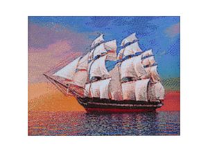 4744251014657 - Diamantenstickerei-Set Segelschiff 48 x 38 cm