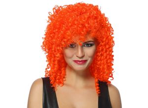 4250516966260 - Lockenperücke Curly neonorange