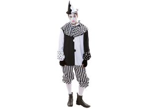 8712364317633 - Harlekin-Kostüm Black & White für Herren