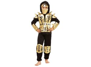 4015101536002 - Kinderkostüm Ninja schwarz gold