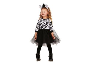 4262381010115 - buttinette Kinderkleid Zebra Gittchen schwarz weiß