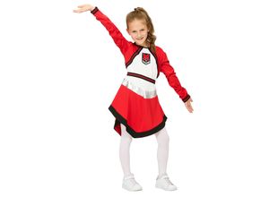 4015101544304 - buttinette Kinderkleid Cheerleaderin rot weiß