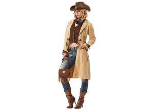 8714438786468 - Cowgirl-Mantel und Weste beige braun