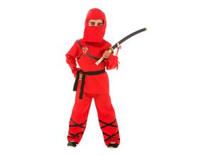 4002162586251 - Ninja-Kostüm für Kinder rot