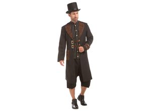 8008837967314 - Mantel Steampunk für Herren schwarz braun