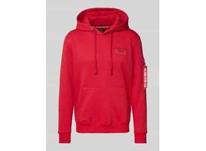 4059146146185 - Alpha Industries Back Print Hoody Kapuzenpullover rot