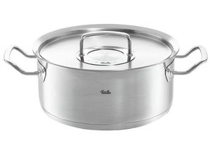 4009209379951 - Bratentopf FISSLER ORIGINAL-PROFI COLLECTION Bratentopf Töpfe Gr 46 l + Ø 24 cm silberfarben Bratentöpfe mit breitem Schüttrand Kaltmetallgriffen Made in Germany Induktion