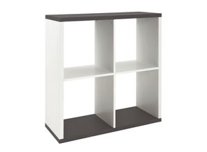 4001070875877 - HAKU Möbel Regal (BHT 80x86x30 cm) BHT 80x86x30 cm grau Standregal Bücherregal Bücherregal Schuhregal