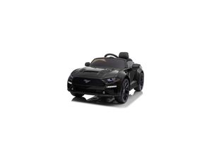 4260259872605 - ES-Toys Kinder Elektroauto Ford Mustang EVA Reifen Kunstledersitz Scheinwerfer schwarz